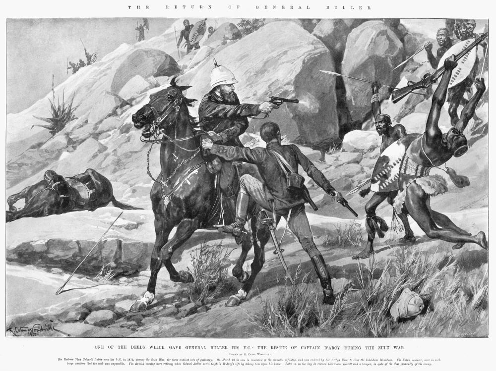 Redvers Buller (1839-1908). /Nenglish General. Buller Rescuing Captain ...