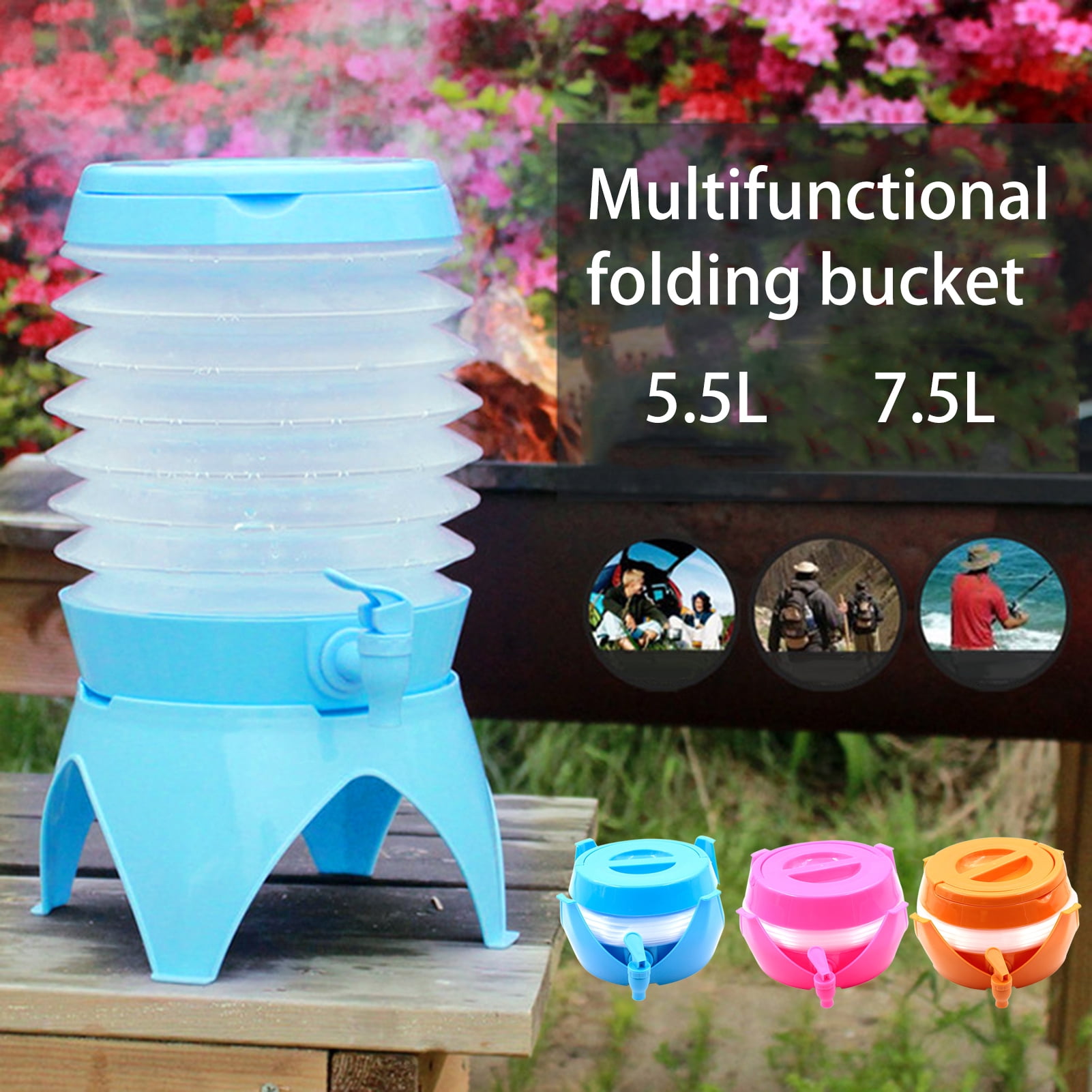 Cheers.US 5.5L/7.5L Retractable Portable Folding Useful Bucket ...