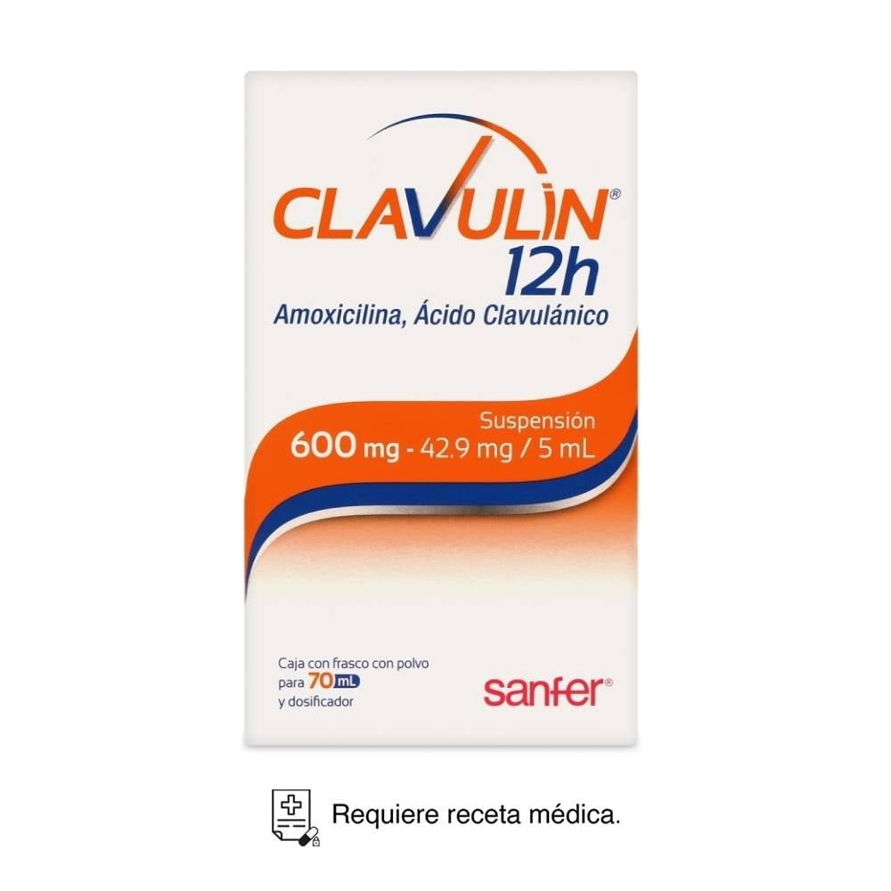 Clavulin 600 mg-42.9 mg/5 ml suspensión 70 ml | Walmart en línea