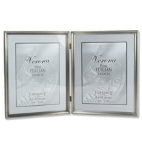 Antique Pewter 8x10 Hinged Double Picture Frame - Bead Border Design ...