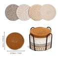 Coaster Set of 10 for Drinks, Absorbent Cotton Woven Coasters with ...