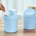 EDHITNR Mini Desktop Trash Can with Lid, Small Plastic Wastebasket for ...