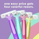 Joy Disposable Razors for Women, Rainbow Pack, 4 Razors - Walmart.com
