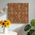 Brown Orange Canvas Wall Art for Living Room, White Tree Branch ...