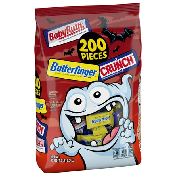 Butterfinger, Baby Ruth and Crunch Assorted Bag (200 Count) - Walmart.com