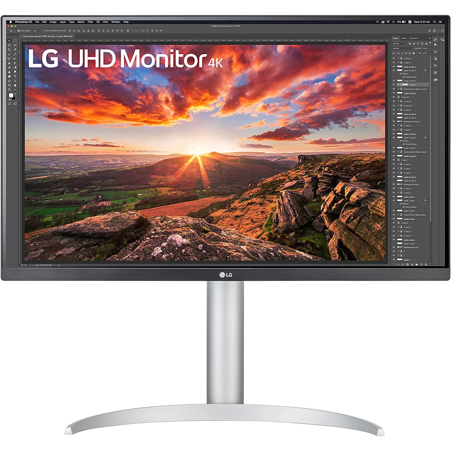 LG 27UP650-W 27 Inch UHD (3840 x 2160) IPS Monitor with VESA DisplayHDR ...
