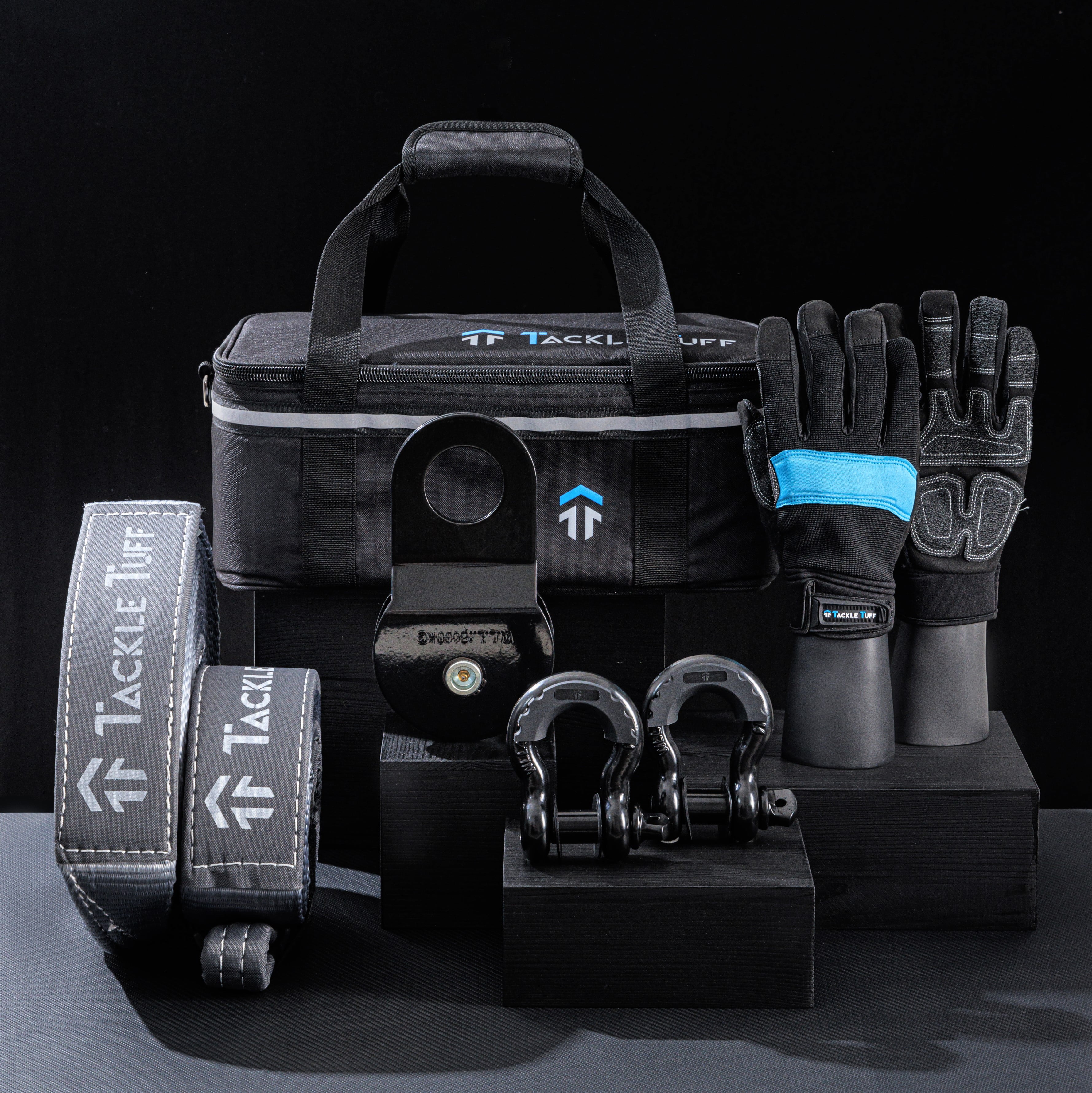 Tackle Tuff Off-Road Winch Recovery Kit: 8 Ton Snatch Block, 2x 28.5 ...