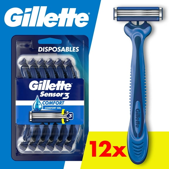 Gillette Sensor2 Men's Disposable Shaver with Fixed Head, Twin Blades ...