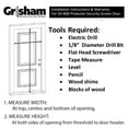 Sdstone Grisham Steel Security Screen Door, White, 36'' x 80 ...