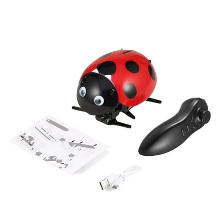 Remote Control Simulate Ladybug Beetle Electronic Toy DIY Children Kids ...