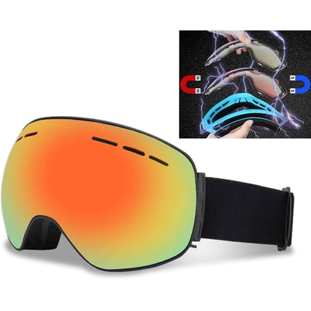 Ski Goggles 100% 400 Protection Snow Goggles for Men & Women | Walmart ...