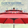 Autlaycil 10 ft Patio Umbrella 3 Tiers Adjustable Outdoor Market ...
