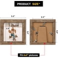 4x4 Picture Frames Set of 6 Rustic Wood Grain Photo Frame for Gallery ...