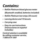 ReliOn Platinum Blood Glucose Monitoring System HSA/FSA Eligible ...
