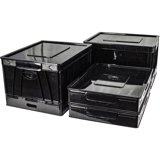 Storex Children Collapsible Plastic Storage Crates, Black - Walmart.com