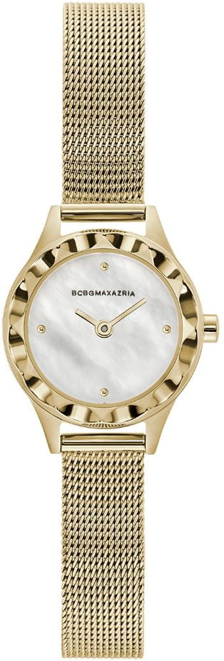 BCBGMAXAZRIA Ladies Classic 2 Hands Slim Display Gold Case Genuine ...