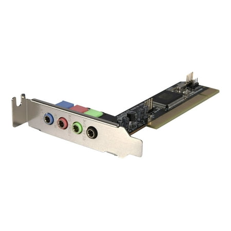 StarTech.com 4 Channel Low Profile PCI Sound Adapter Card AC97 3D Audio ...