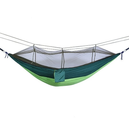Camping Hammock With Mesh Net Lightweight Portable Nylon Hammock for ...