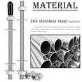 2Pcs 1/4-20 Fully Threaded Rod 12" 304 Stainless Steel Long Threaded ...