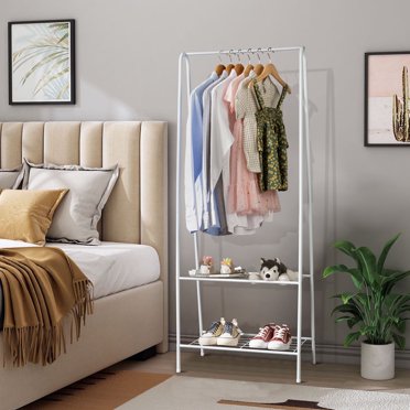IRIS USA Free-Standing Clothing Rack, Clothes Organizer, Ladder Style ...