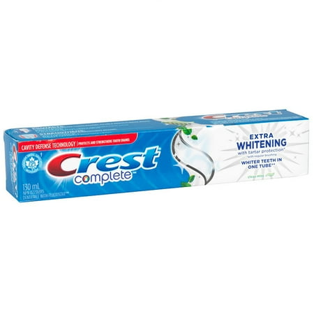 Crest Complete Extra Whitening Toothpaste, Clean Mint, 130 ml | Walmart ...
