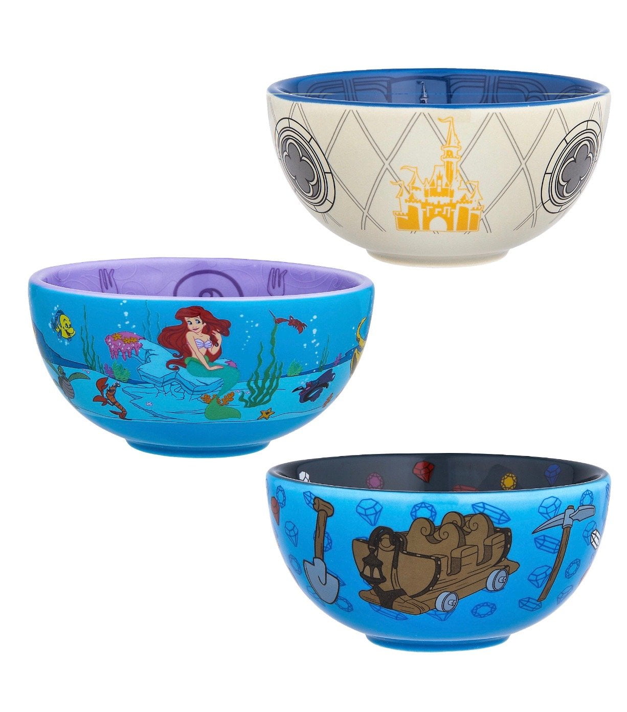 Disney Parks Magic Kingdom Attractions Mini Bowl Set of 3 New - Walmart.com