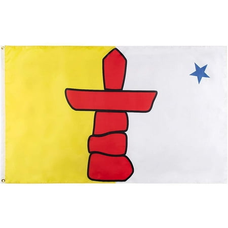 Nunavut Flag 3x5 Ft, Canadian Province Nunavut Flags with Print Vivid ...