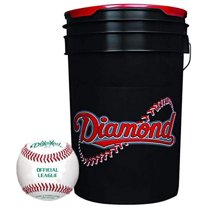 Diamond 6-Gallon Ball Bucket with 30 DOL-1 Official League Baseballs ...