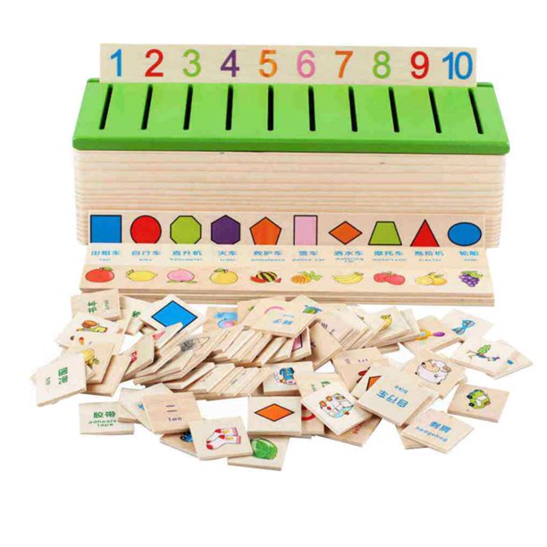 Wooden Classification Box Pattern Matching Classify Baby classification ...