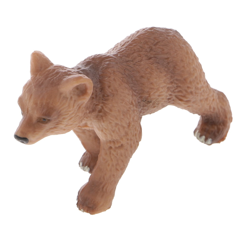 Brown Bear Toy Figure Figurine Kids Decor Collection Realistic Model ...
