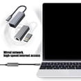Aluminum Shell USB3.0 Type C To RJ45 Ethernet Converters 100Mbps ...
