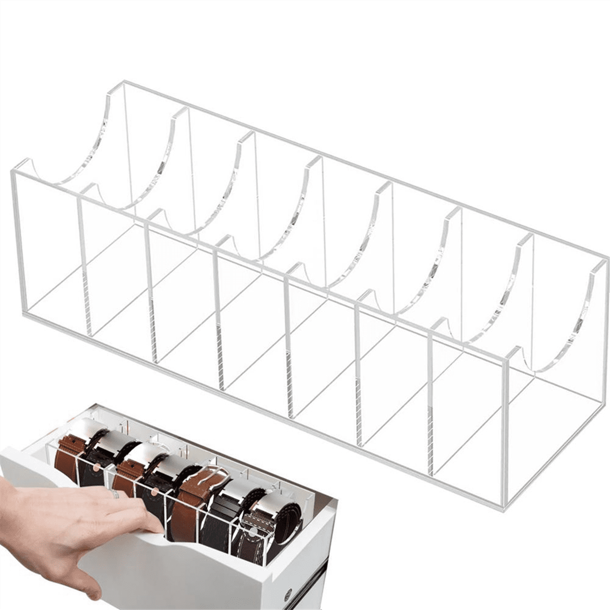 Click here for Unbranded Acrylic Belt Storage Box Transparent Sto... prices