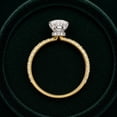 GIMELIS 1.20 CT Oval Cut Lab Grown Diamond Hidden Halo Engagement Ring ...