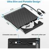 External DVD Drive, Amicool USB 3.0 Type-C CD DVD +/-RW Optical Drive ...