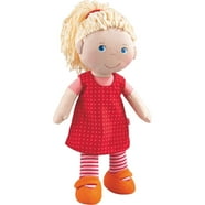HABA Mali 12" Soft Doll with Blonde Hair, Blue Eyes and Embroidered ...