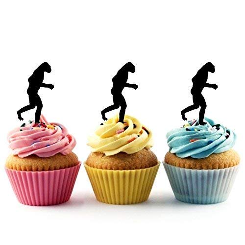 Human Evolution Silhouette Acrylic Cupcake Toppers 12 pcs - Walmart.com