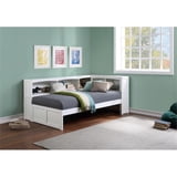 Lexicon Galen 5-Shelf Transitional Wood Twin Bookcase Corner Bed in ...