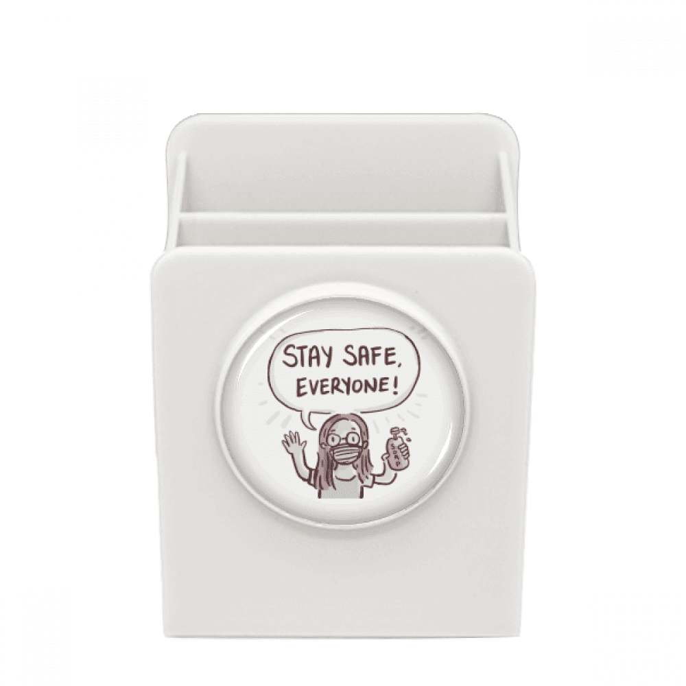 stay safe every facehead respirator desk pencil holder cup pen ...