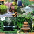 25W Solar Fountain Pump, Water Pump 320GPH Flow Adjustable, Powered ...