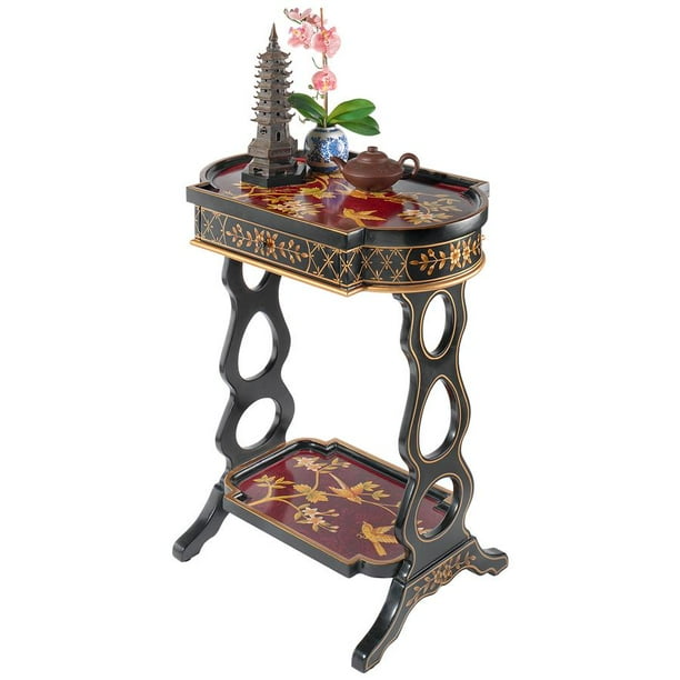 Design Toscano The Terrace of Shanghua Asian Style Lacquered Side Table ...