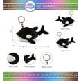 Puzzled Killer Whale Plush Keychain Stuffed Animal Toy - Soft Fur Ocean ...