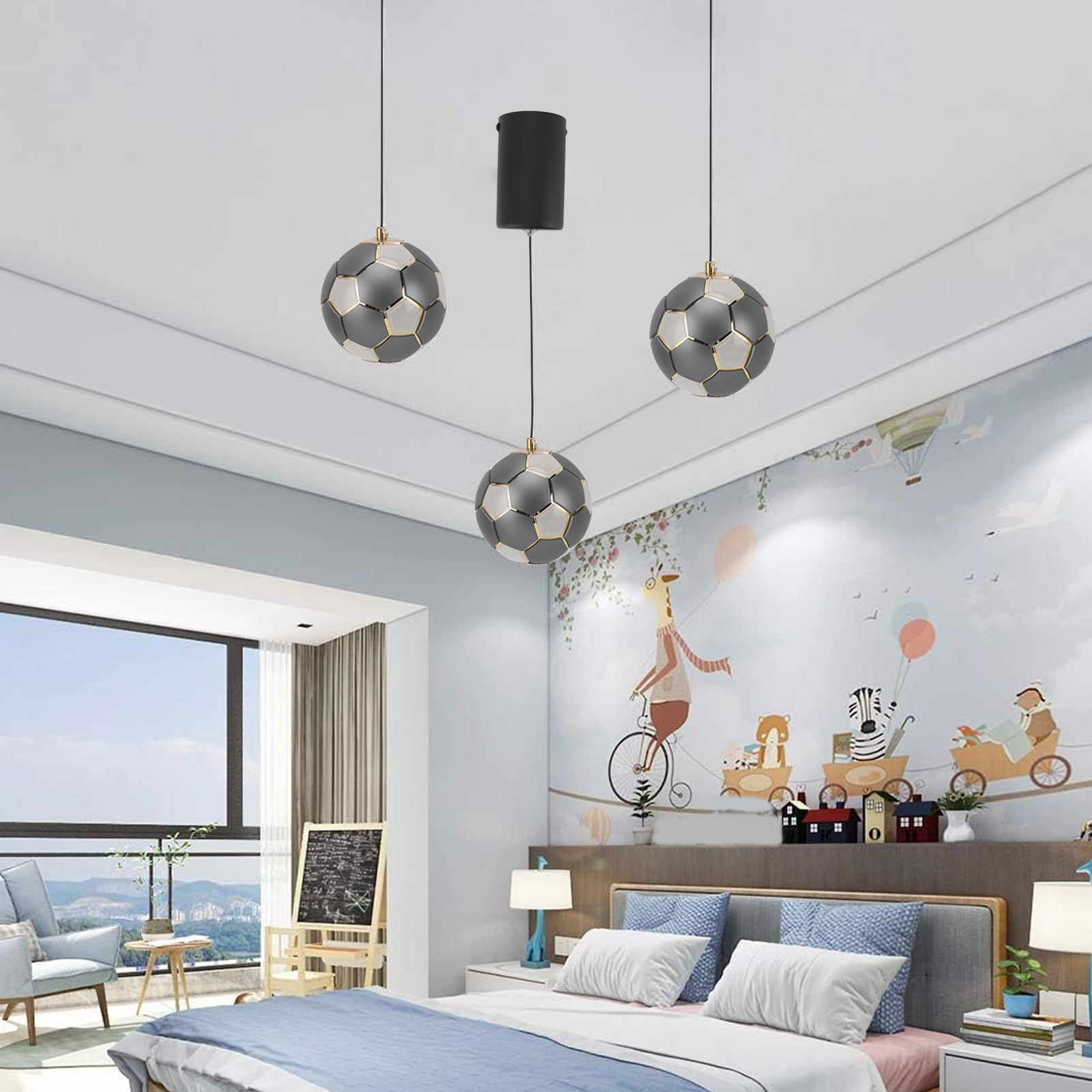 Click here for Loewten Soccer Ceiling Hanging Light  Led Creative... prices