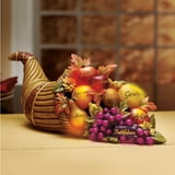 Collections Etc. Color-Changing Cornucopia, Light-Up Fall Decorations ...