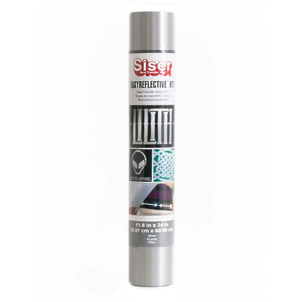 Siser EasyReflective Silver Heat Transfer Vinyl 24in - Walmart.com
