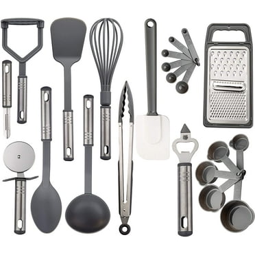 Oster Everwood Kitchen Nylon Tools Set with Wood Inspired Handles, Set ...