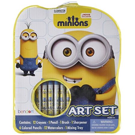 Artistic Studios Minions Art Set with Crayons Colored Pencils and More ...