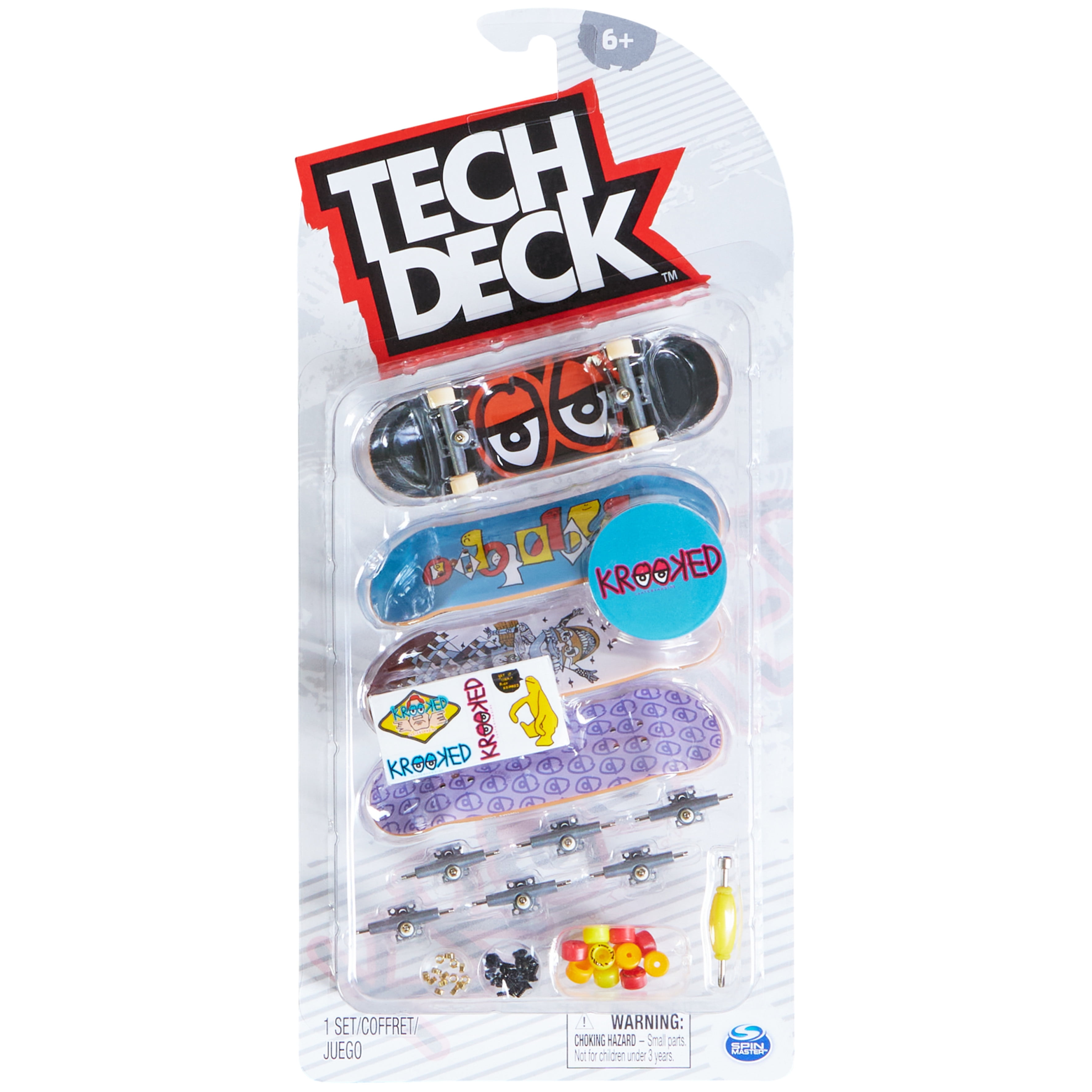 Tech Deck, Ultra DLX Fingerboard 4-Pack, Krooked Skateboards - Walmart.com