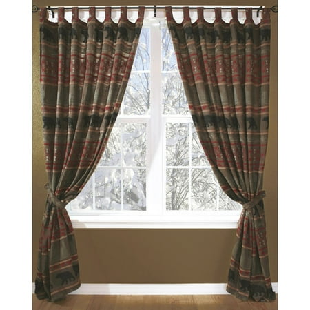 Carstens Bear Country Rustic Cabin Curtain Panels (Set of 2) - Walmart.com