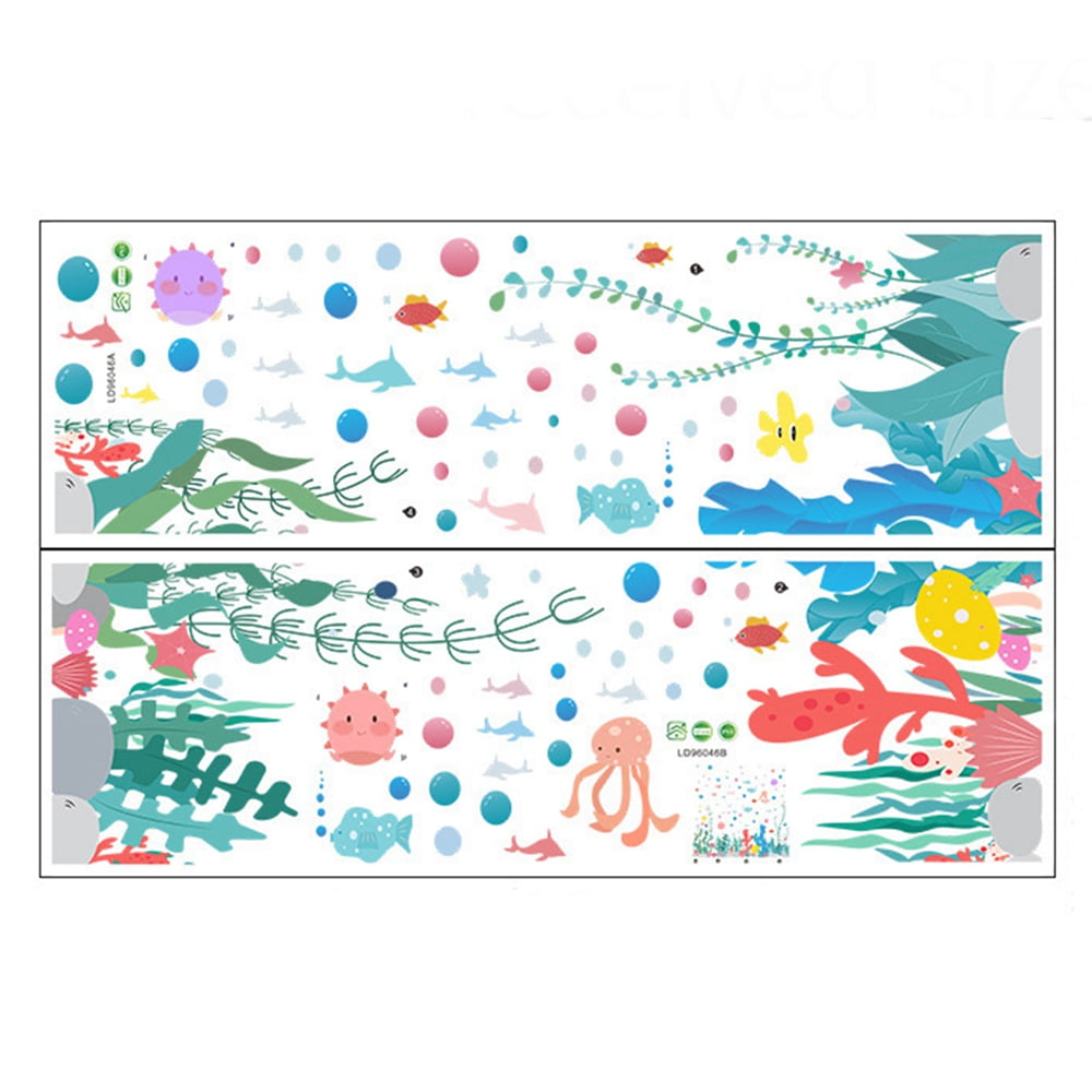 Deals 2 Sheets Under The Sea Wall Decals Coral Reef and Seaweed ...