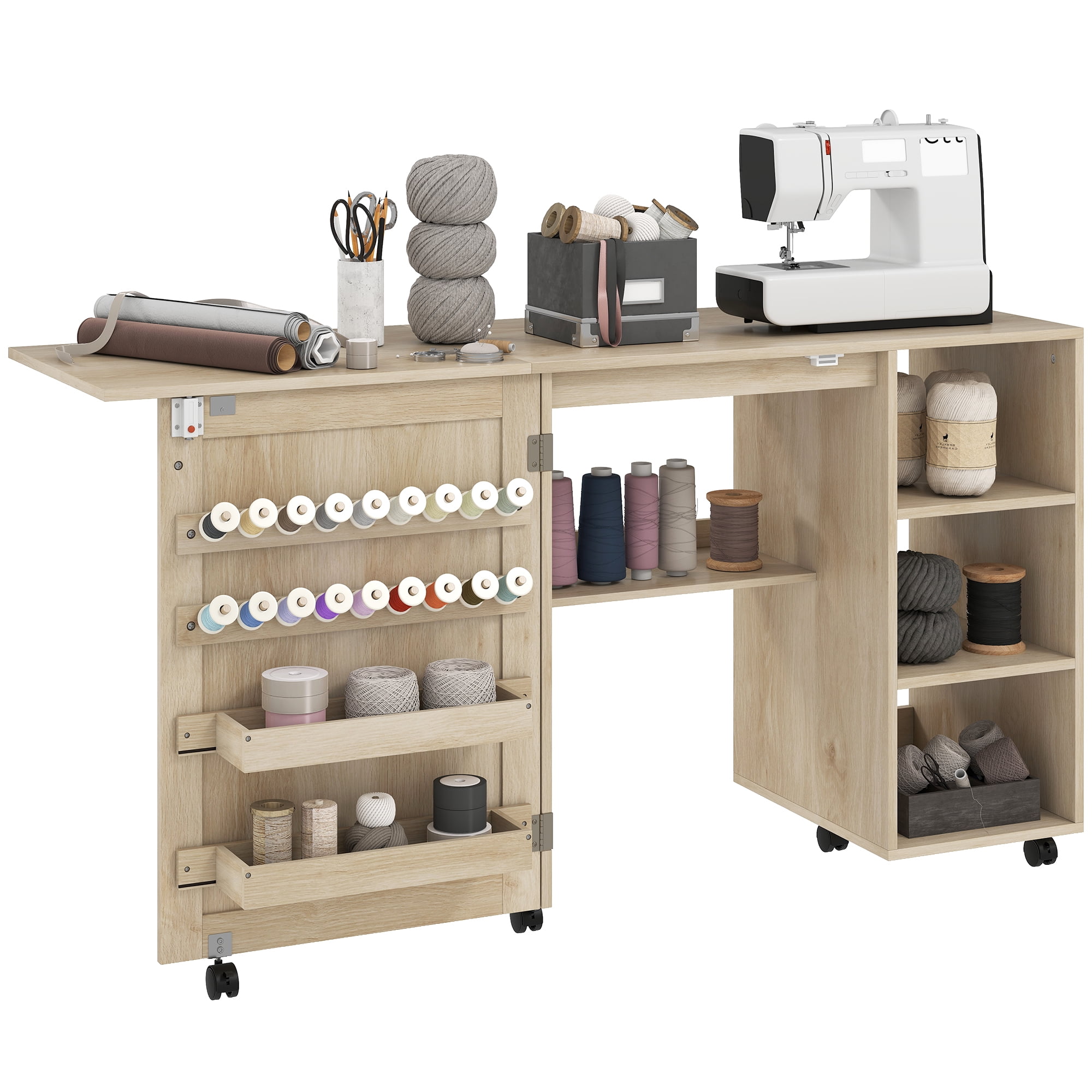 Click here for Homcom Folding Sewing Table With Rattan Door  Roll... prices